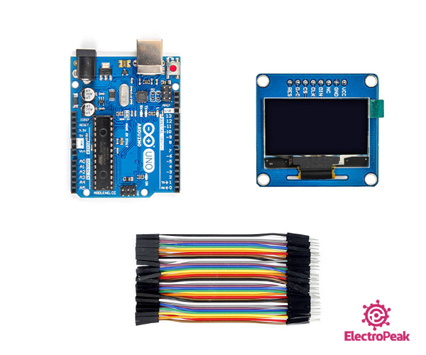 آموزش راه اندازی نمایشگر 1.3 اینچ OLED با رابط I2C/SPI با آردوینو ...