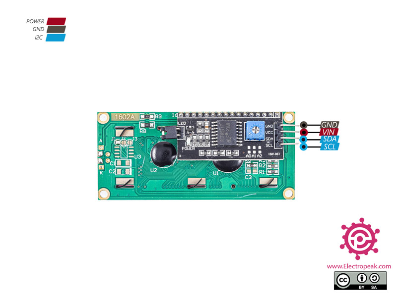 آموزش راه اندازی ال سی دی کاراکتری LCD 16x2 با رابط I2C با آردوینو ...