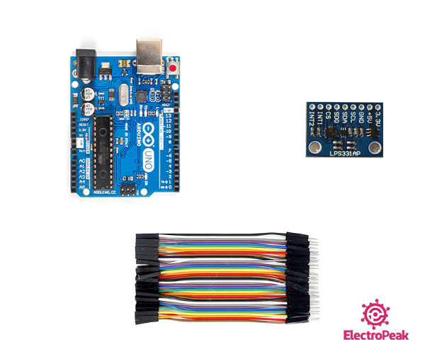 آموزش راه اندازی سنسور فشار و ارتفاع LPS331AP با آردوینو - کافه ربات