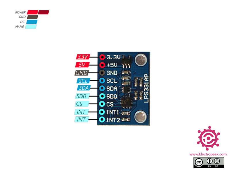 آموزش راه اندازی سنسور فشار و ارتفاع LPS331AP با آردوینو - کافه ربات