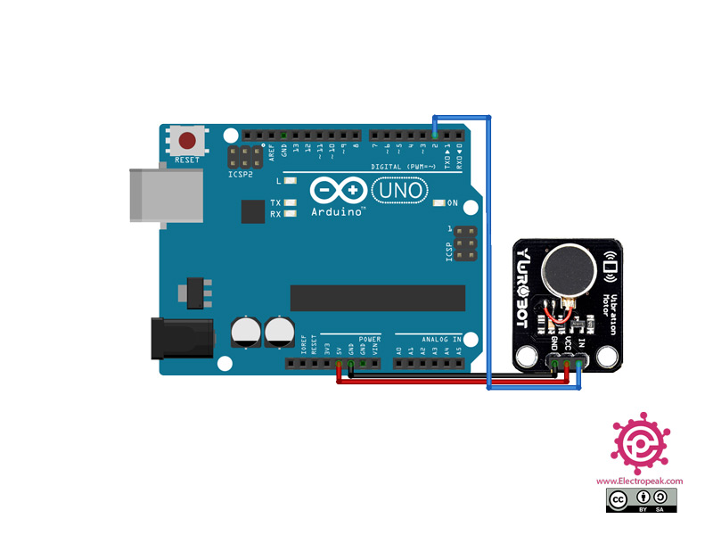 آموزش راه اندازی ماژول موتور لرزش و ویبره YwRobot با آردوینو - کافه ربات