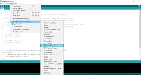 آموزش جامع راه اندازی ماژول ESP32 با استفاده از آردوینو IDE | کافه ربات