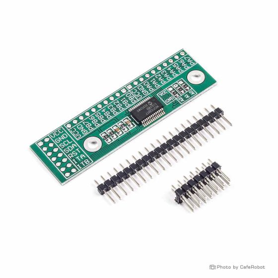 قیمت و خرید برد توسعه ورودی-خروجی 16 کانال MCP23017-E/SS ارتباط I2C