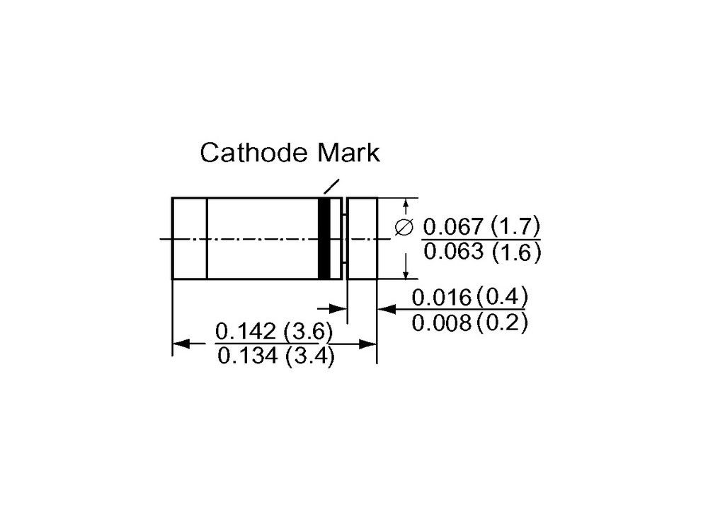 قیمت و خرید دیود زنر 3.3V SMD پکیج MINI MELF