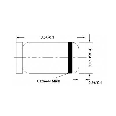 قیمت و خرید Zener Diode, 3.6V 500 mW, SOD-80 (MiniMELF)